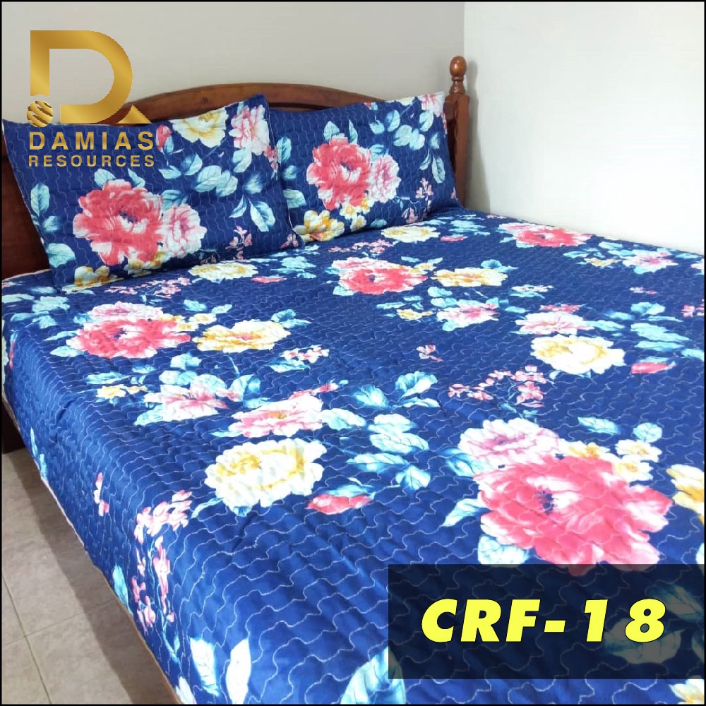 CADAR REJECT KILANG 3IN1 PATCHWORK SAIZ QUEEN CORAK BUNGA Queen Set ...