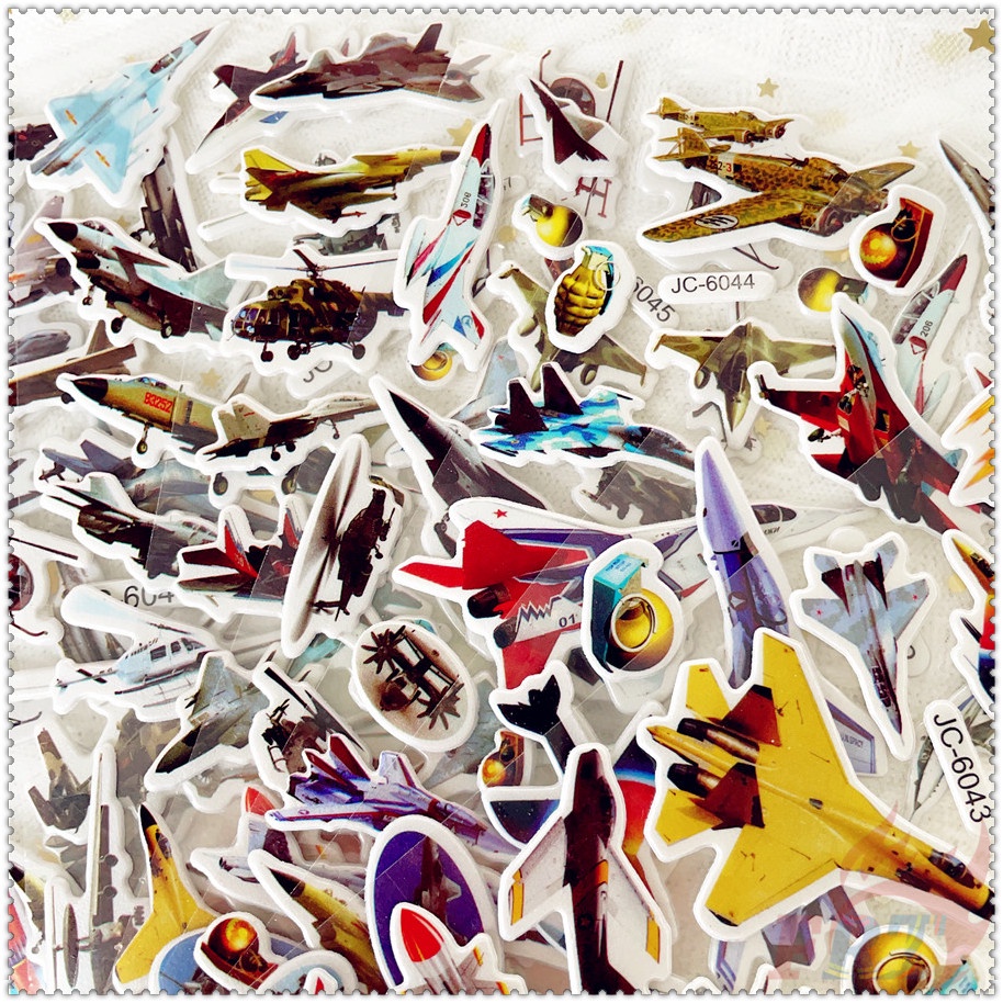 5Sheets Airplane Plane Fighter Q-1 DIY Rewards Sticker 3D Puffy Bubble ...