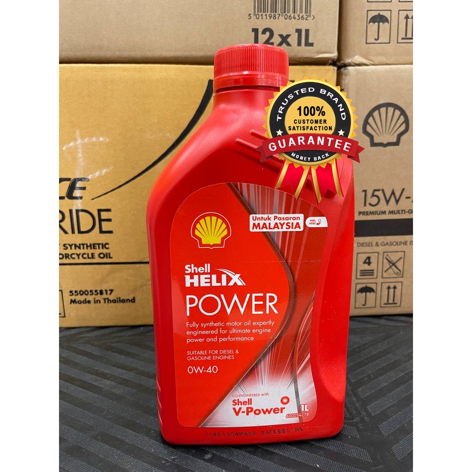Shell Helix Power 0W-40 Fully Synthetic Engine Oil (1L) | Shopee Malaysia
