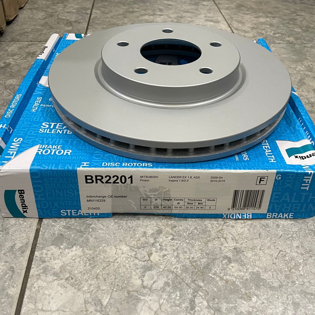 PROTON INSPIRA 1.8 2.0 MITSUBISHI LANCER CY4A ASX FRONT BRAKE DISC ROTOR / ULTIMATE BENDIX ...