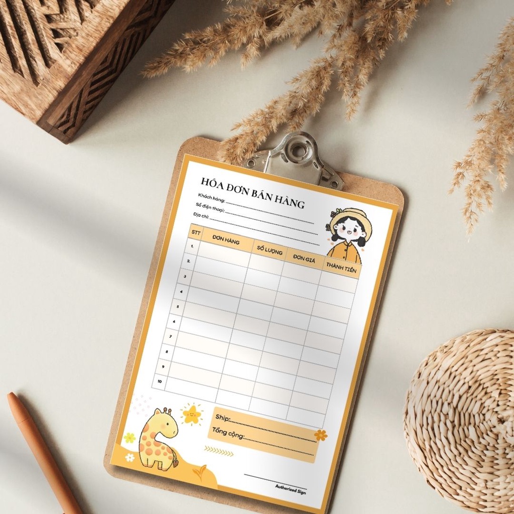 Book of 50 sheets, sales invoices, retail invoices for extremely cute ...