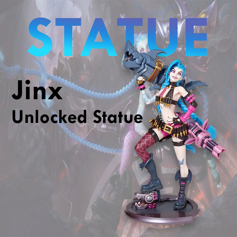 (Ready Stock)Jinx Unlocked Statue League of Legends Wild Rift LOL ...