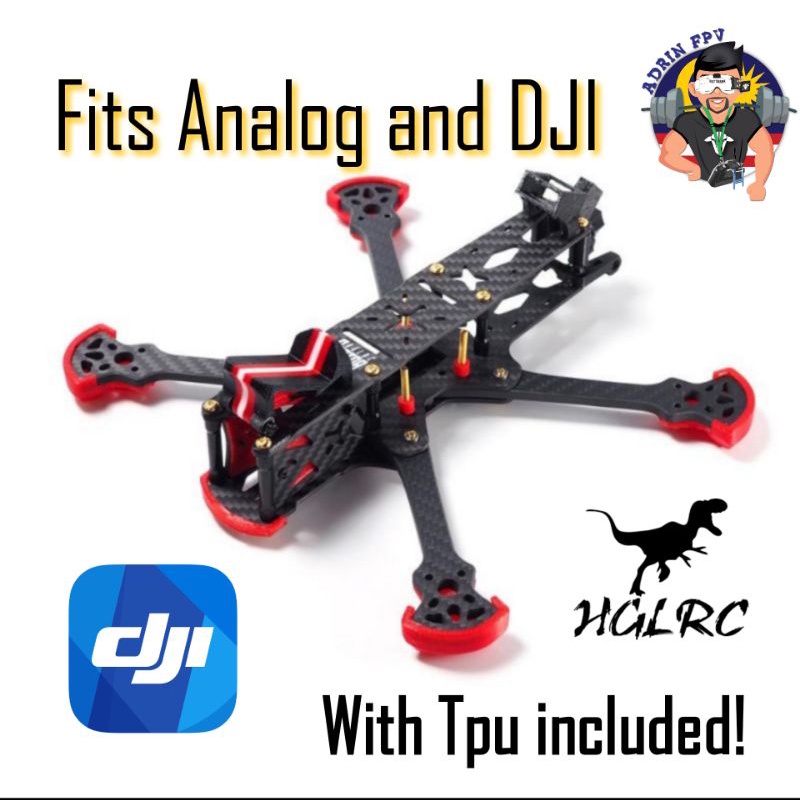 Original HGLRC Sector 5 V3 HD with TPU 3K Carbon Fiber Frame Sector5 RC ...
