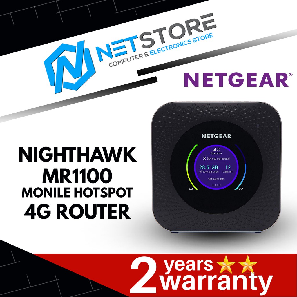 NETGEAR Nighthawk M1 MR1100 Mobile Hotspot 4G Router - MR1100-100EUS ...