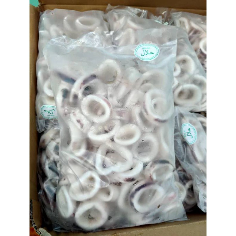 Squid Ring Skin On/Sotong Ring/Sotong Cincin [100% Less Ice Premium ...