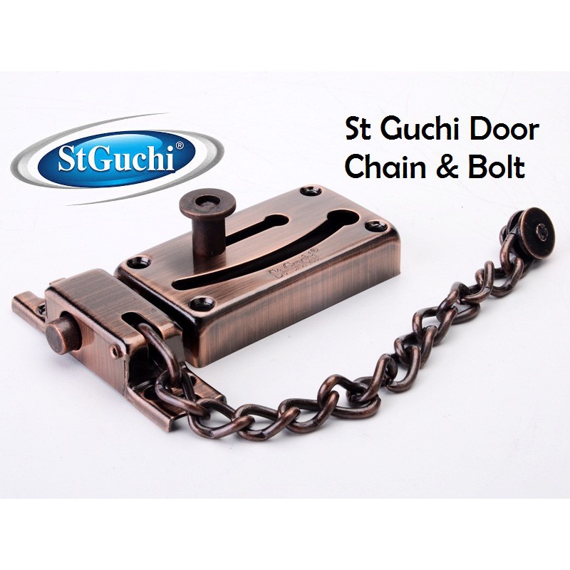 St Guchi Door Chain & Bolt SGDG-219 Antique Copper | Chains Locks ...