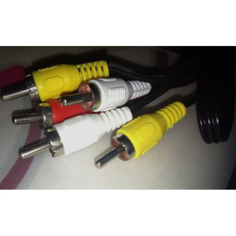 Male to Male 3 RCA Cable Video and Decoder Tv Cable (New) | Shopee Malaysia