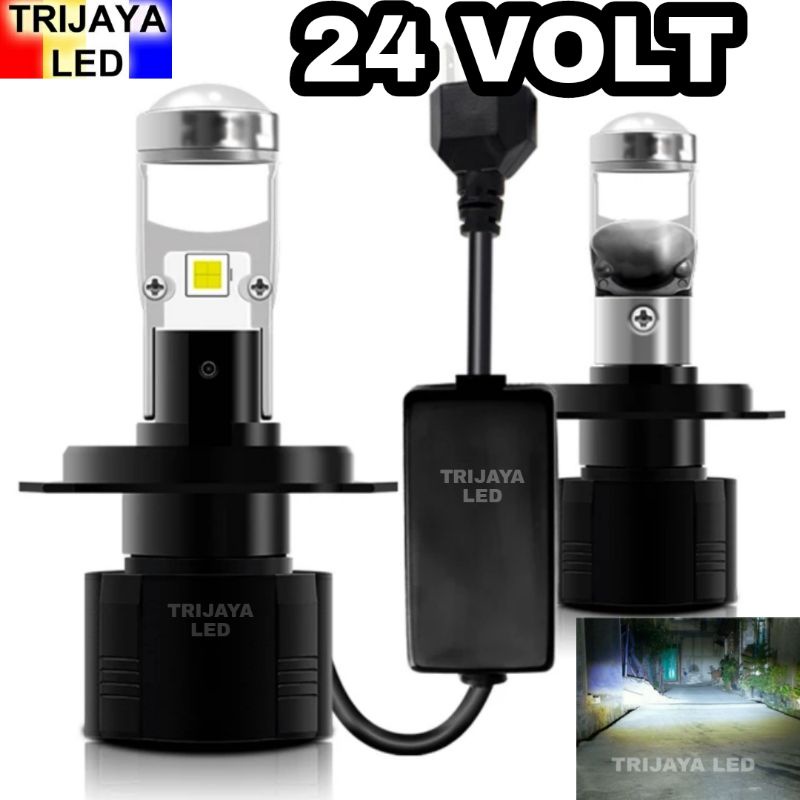 Front Main LED Light 24 Volt Mini Projector H6 H7 H4 Bus Truck Canter ...