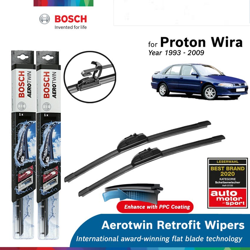 Bosch Aerotwin Retrofit U Hook Wiper Set for Proton Wira (20"/17") | Shopee Malaysia