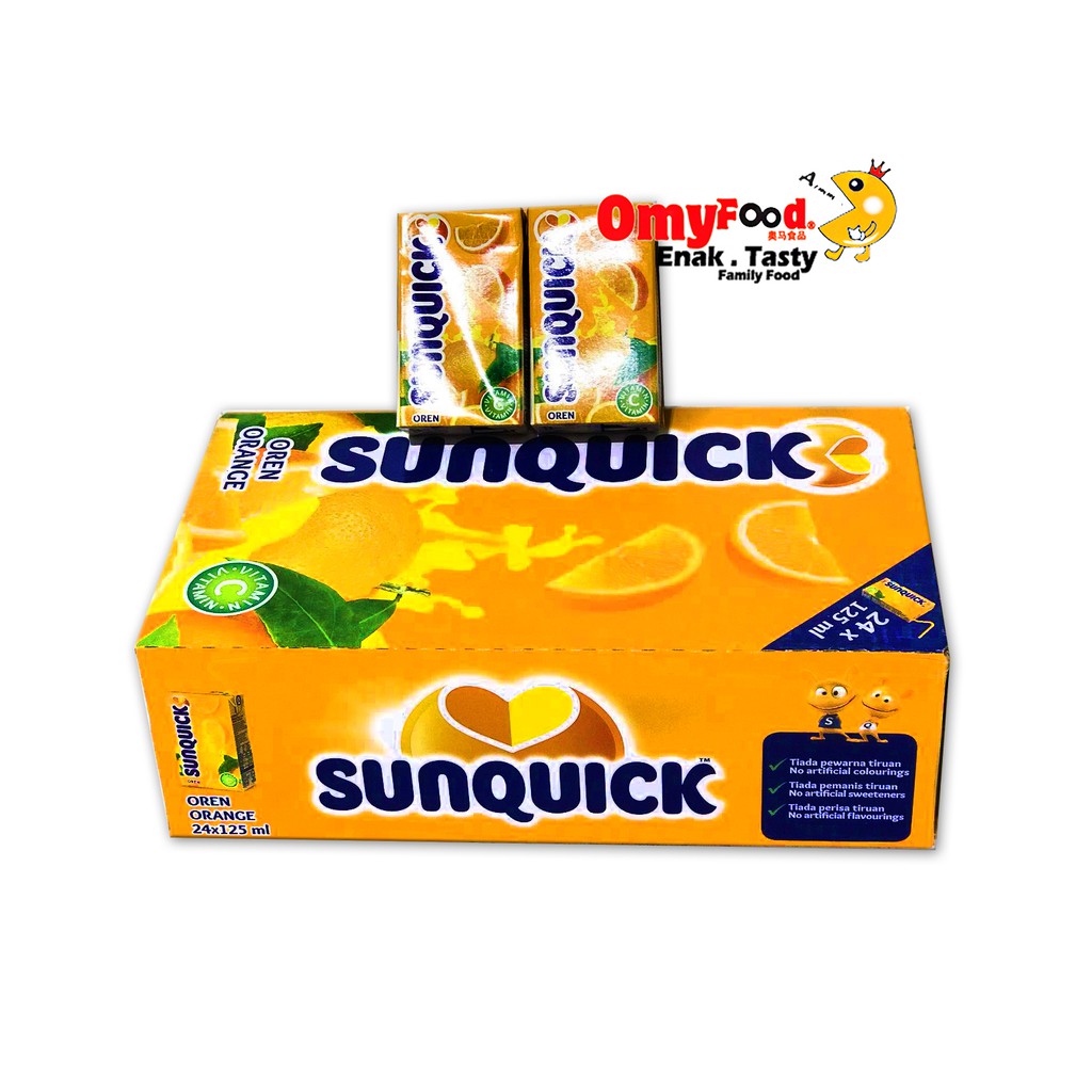 125ml x 24pcs Sunquick Assorted Fruit Juice [Mixed Mango/Berries/Orange ...