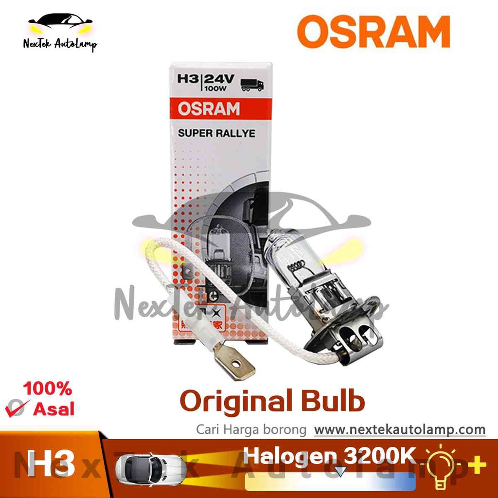 OSRAM H3 24V 100W 62243 PK22s OFFROAD STANDARD High watts Truck Halogen ...