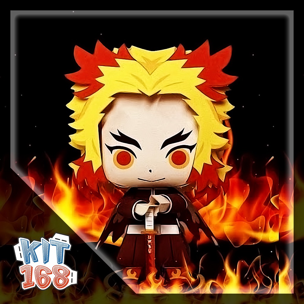 Chibi Kyojuro Rengoku Ver 3 – Demon Slayer (Kimetsu No Yaiba) paper ...