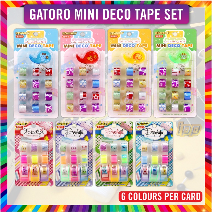 Mini Deco Tape Set / Glitter Tape Set / Cute Tape Set - Ready Stock ...