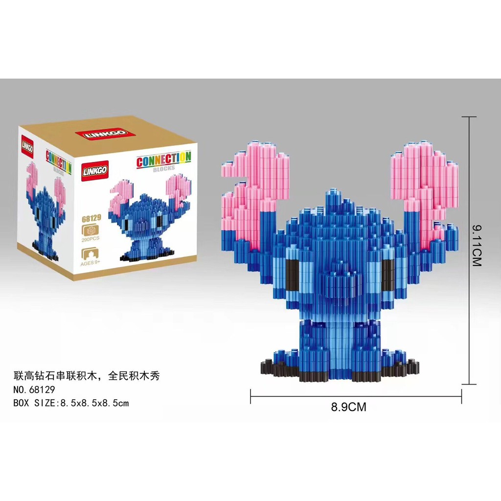 Linkgo connection blocks cute cartoon Auction Figures Stitch building ...