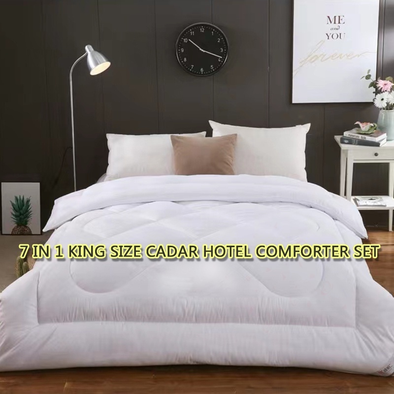 Cadar Hotel Set With Comforter Set King 7 in 1 Toto Bedsheet Ready ...