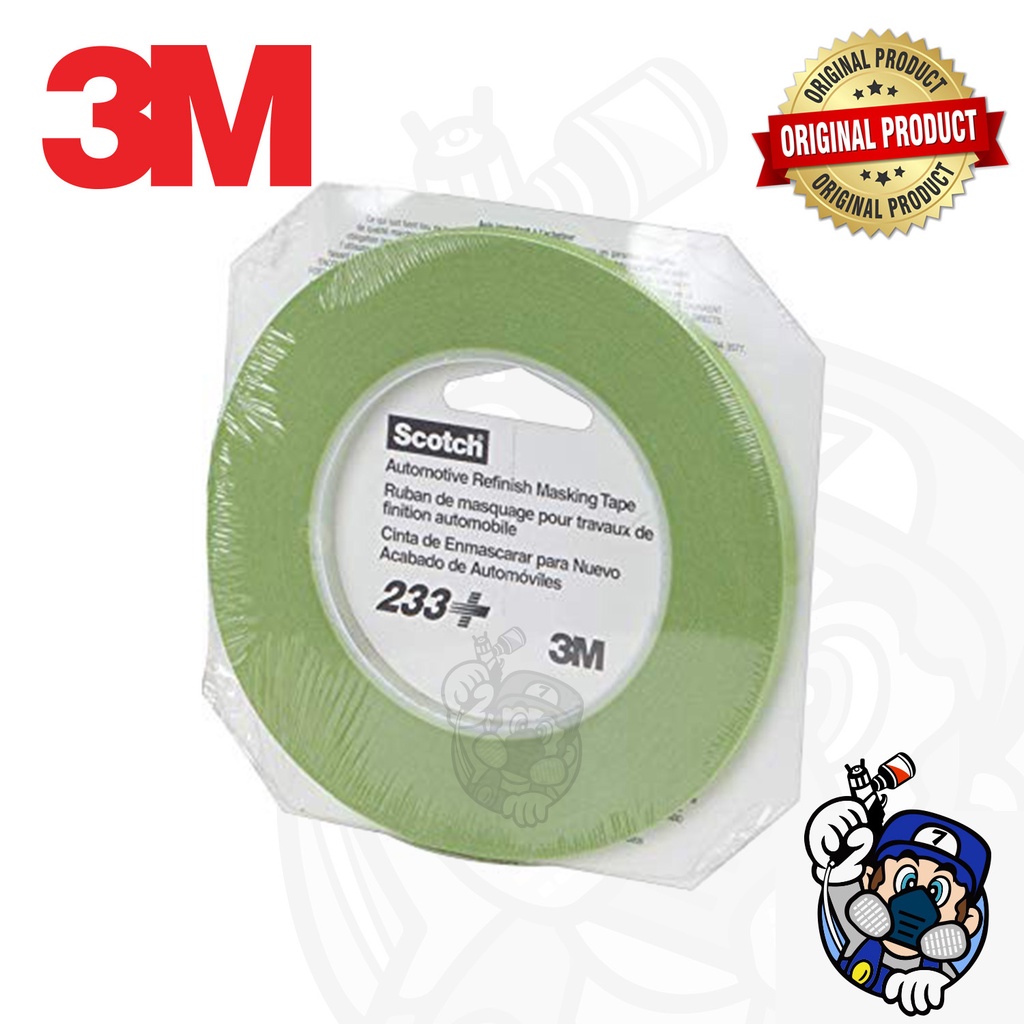 3M Scotch 233+ Refinishing Masking Tape (3mm x 55m, 6mm x 55m, 18mm x55m) | Shopee Malaysia