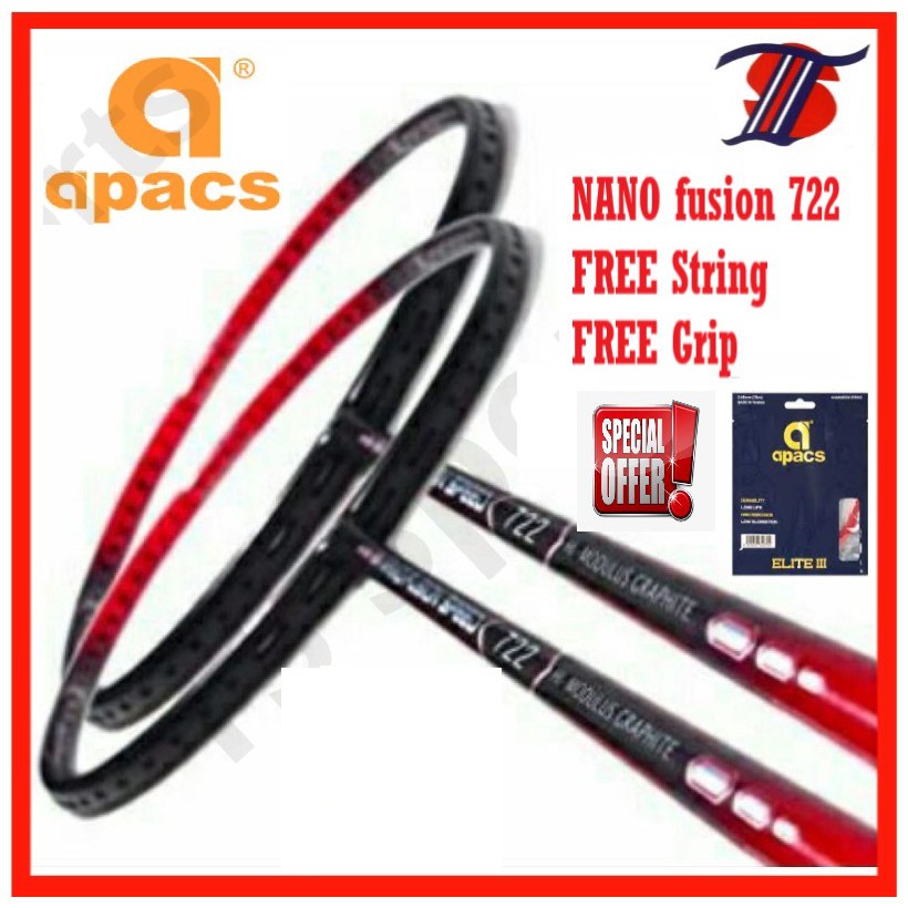 Apacs Racket 722 Nano fusion Zigzag lethal commander Virtuoso Badminton ...