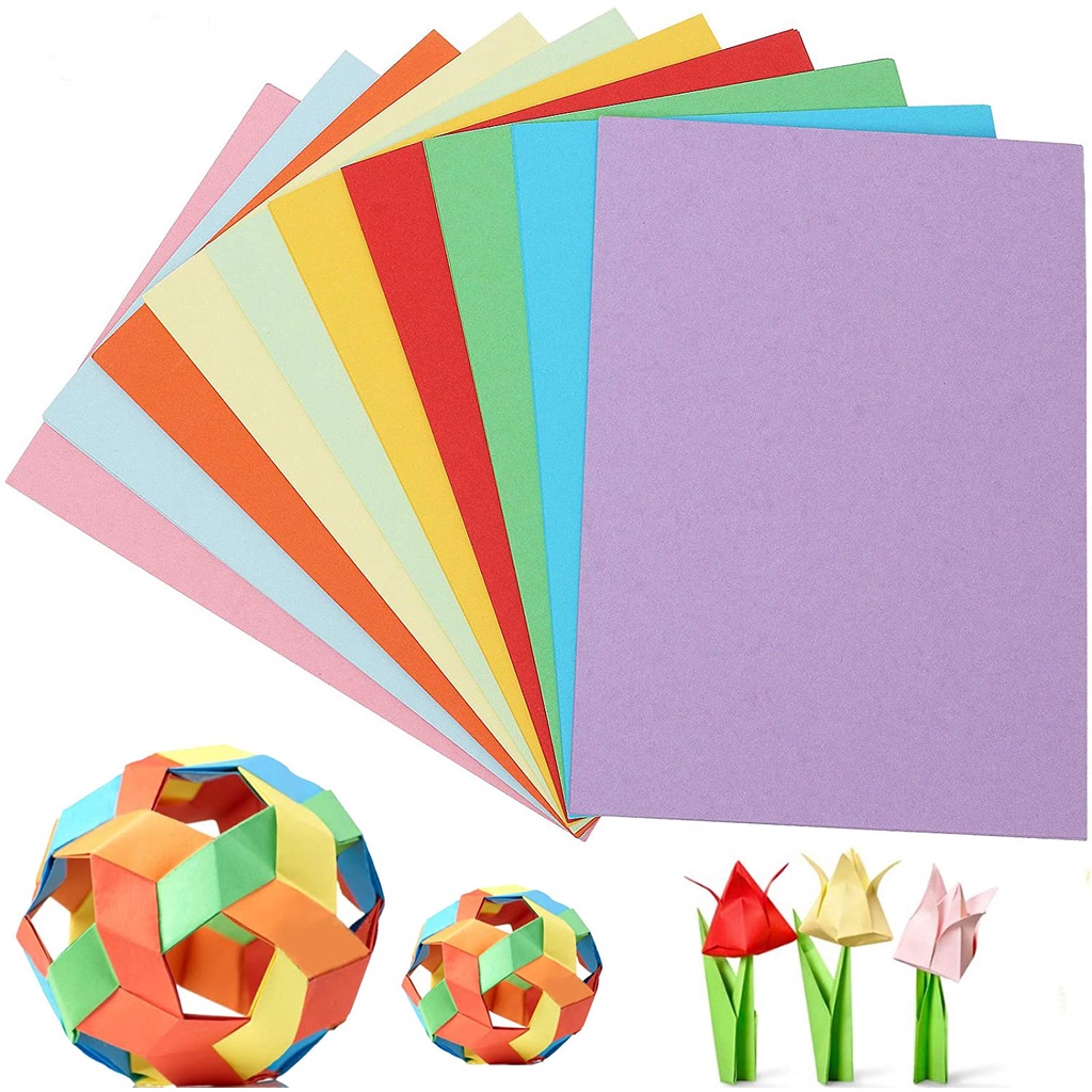 100 Sheet A4 Colored Construction Paper, Art Paper, Origami Paper for ...