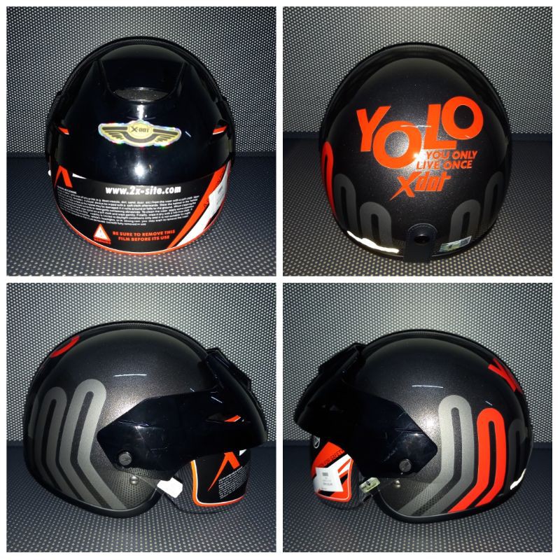 HELMET XDOT G118 YOLO WITH CLEAR VISOR | Shopee Malaysia
