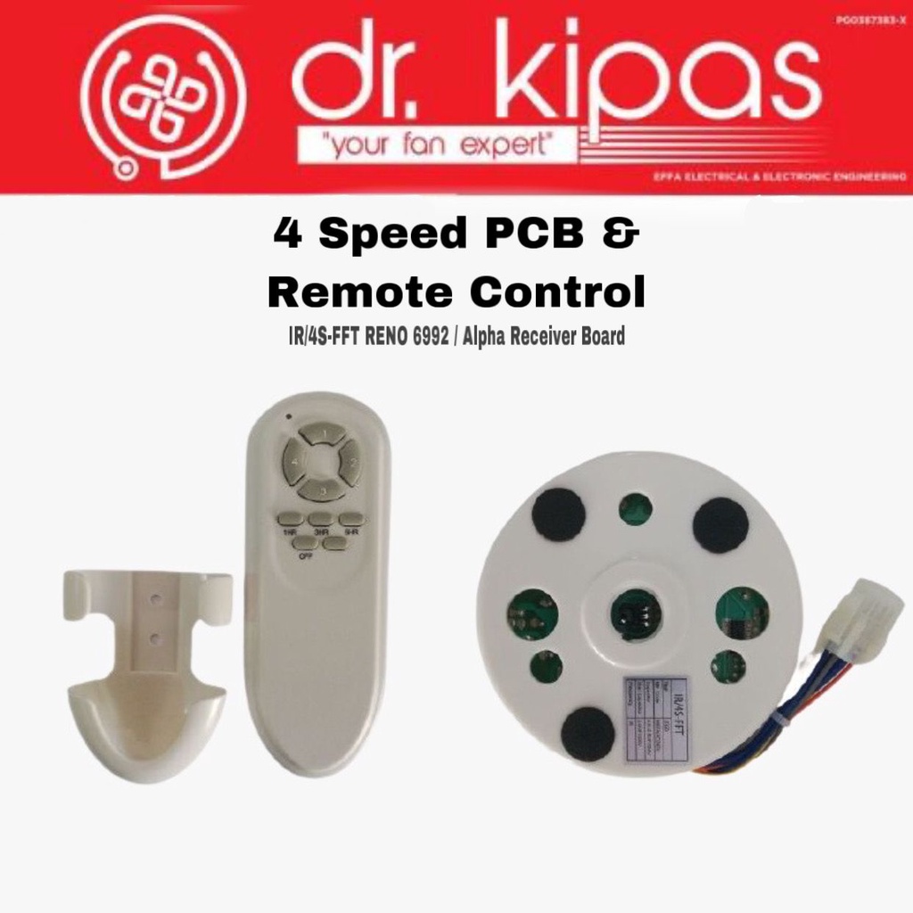 Alpha Ceiling Fan PC Board Remote Control IR/4S-FFT RENO 699 / Alpha ...