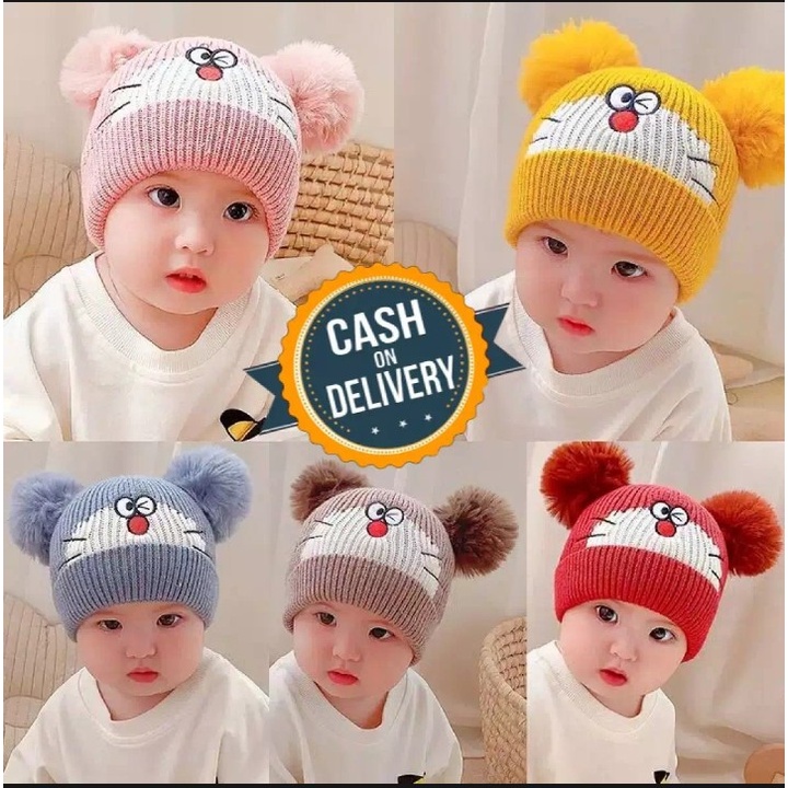 Cute Baby Beanie Cute Baby Beanie Doraemon Motif | Shopee Malaysia