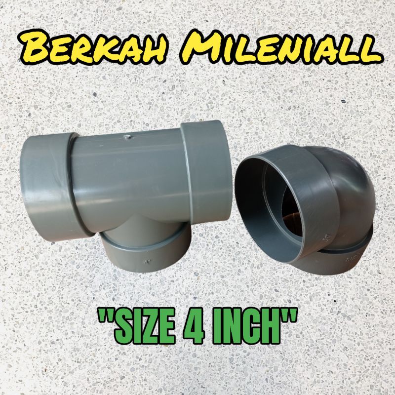 Keni pvc pipe T tee pvc water pipe 4 inch thick | Shopee Malaysia