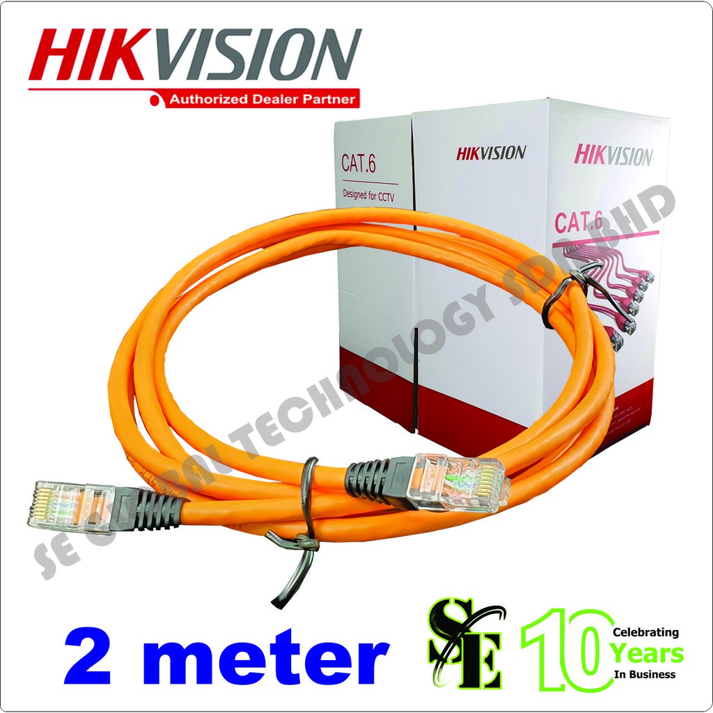 Original HIKVISION U/UTP CAT6 PVC 23 AWG NETWORK CABLE- Ethernet Cable 1000Mbps RJ45 Network ...