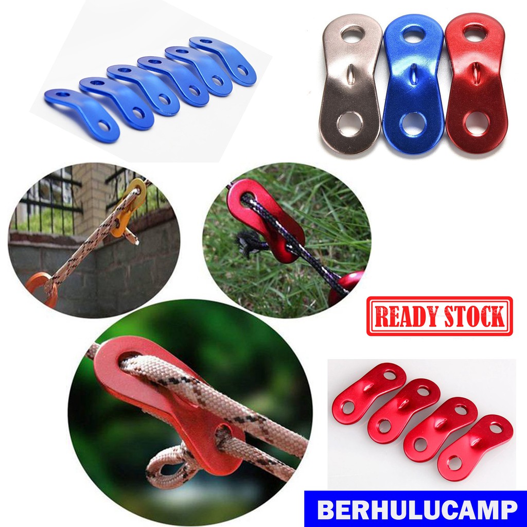 6pcs Tent Wind Rope Buckle Camping Tent Guy line Rope Flysheet Guyline ...