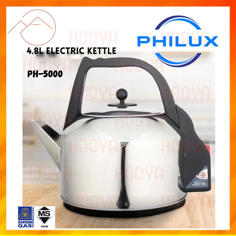 PHILUX 4.8L Large Automatic Stainless Steel Electric Kettle PH-5000 UK ...