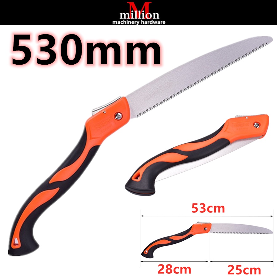 530mm Gergaji Pokok Safety Lock Portable Folding Manual Pull Saw ...