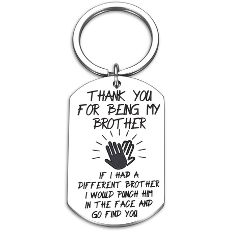 Funny Keychain Gift for Brother from Brother Sister Step-Brother ...