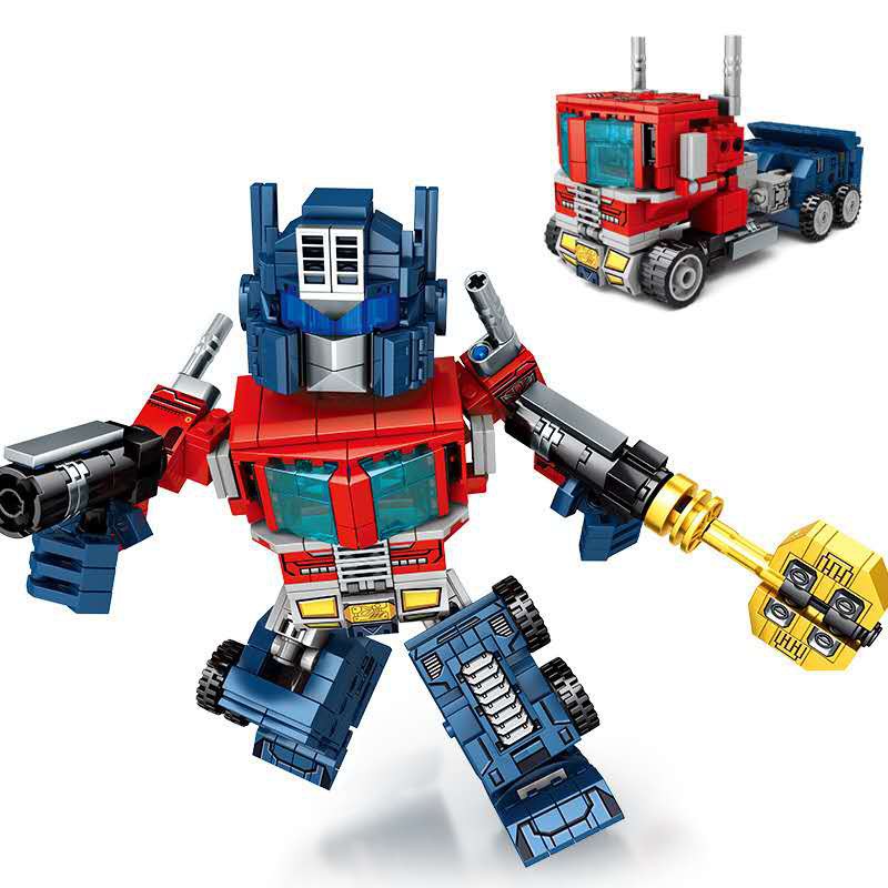 567Pcs DIY Transformers Robot 2 in1 Car Building Blocks Bricks Lego ...