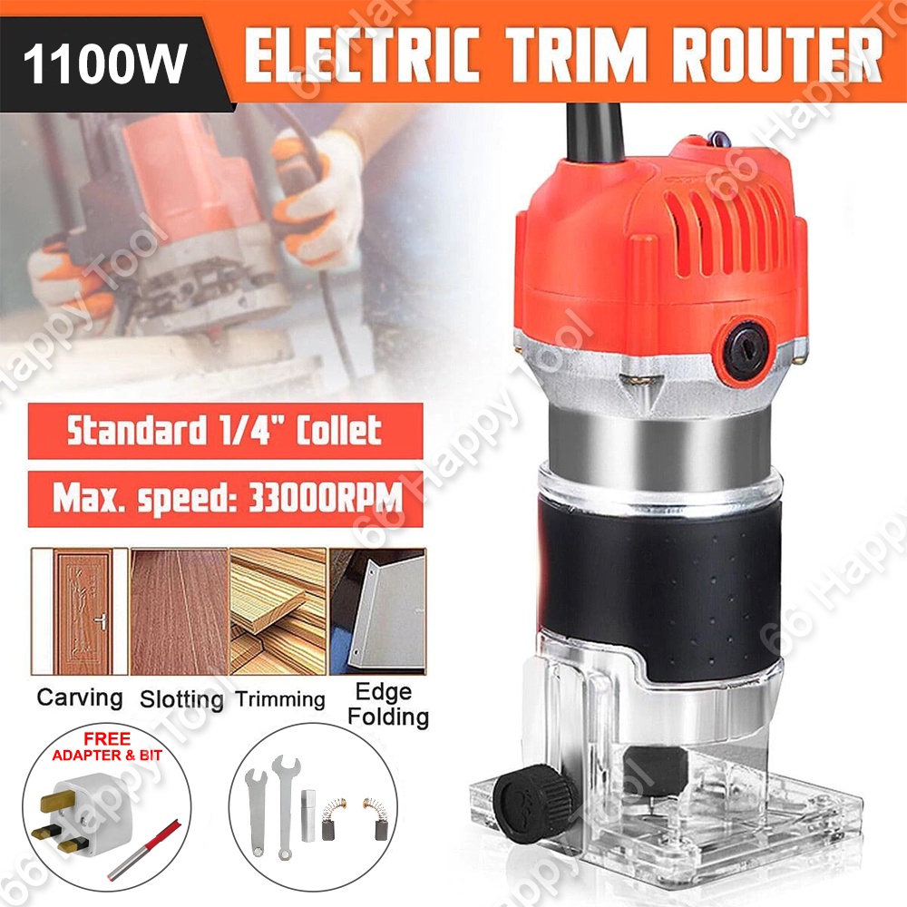 66 Happy Tool Ready Stock Electric Hand Trimmer Wood Router 33000 RPM ...
