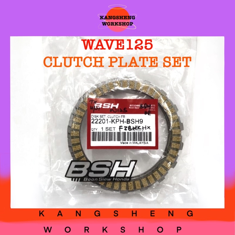 HONDA WAVE125 CLUTCH PLATE SET/(1 Pcs) (ORIGINAL) (WAVE 125) | Shopee ...