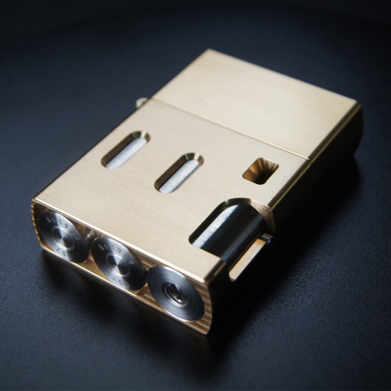 Gun-type stainless steel bullet shell kerosene lighter thickened brass ...