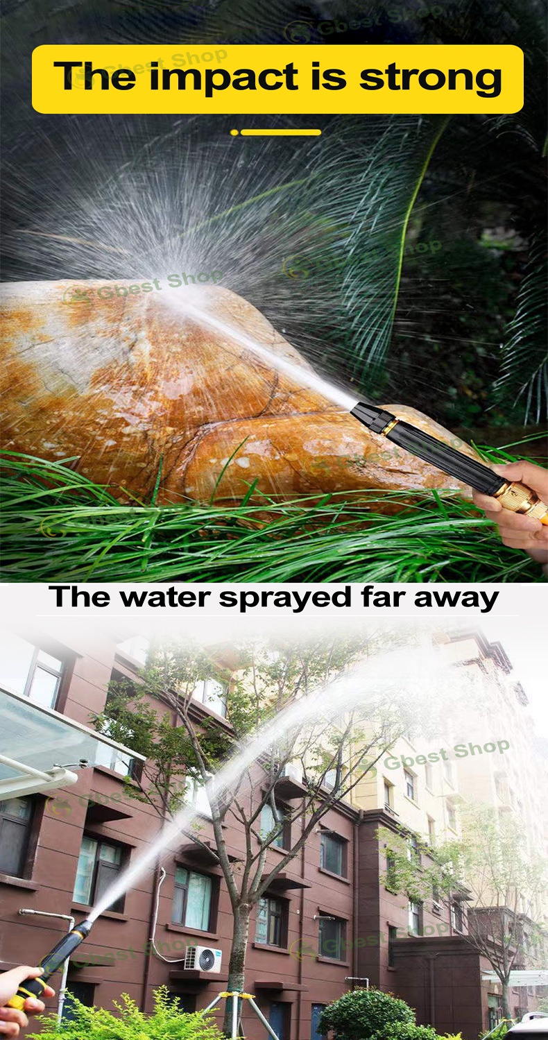 High hardness Spray Black Nozzle With Hose/Connector Garden Car ...