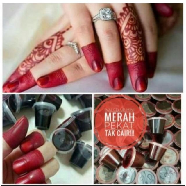 Inai merah menyala readystock 💕 | Shopee Malaysia