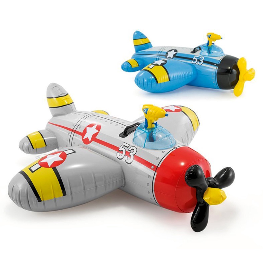 Prosun Intex Water Gun Plane Ride-On Inflatable Classic Retro Plane ...