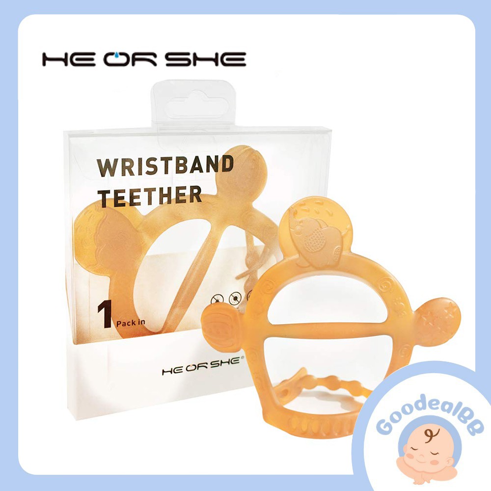 He Or She Antibacterial Wristband Baby Teething Toy For Infant ...