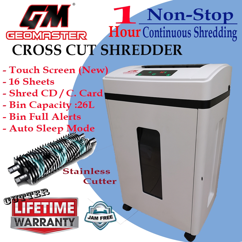 GEOMASTER Heavy Duty Paper Shredder Master III - Digital Shredder ( 1 ...