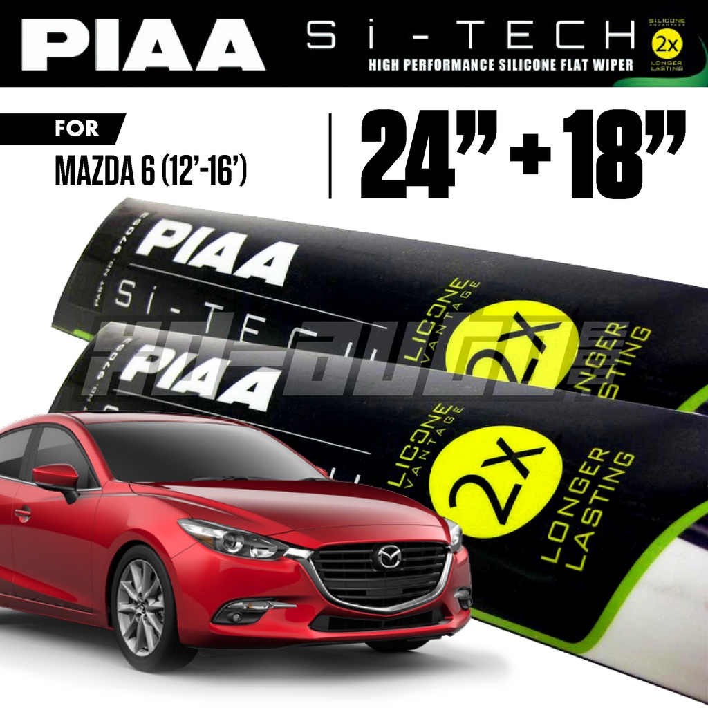 (Mazda 6) PIAA Si-Tech Super Long Life Silicone Wiper - 24"/18" | Shopee Malaysia