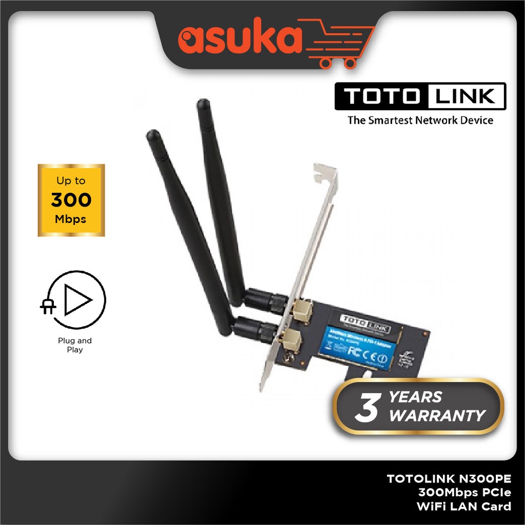 TOTOLINK N300PE 300Mbps PCIe WiFi LAN Card | Shopee Malaysia