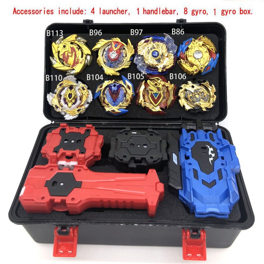 New Beyblade Burst Bey Blade Toy Metal Funsion Beyblade Set Storage Box ...