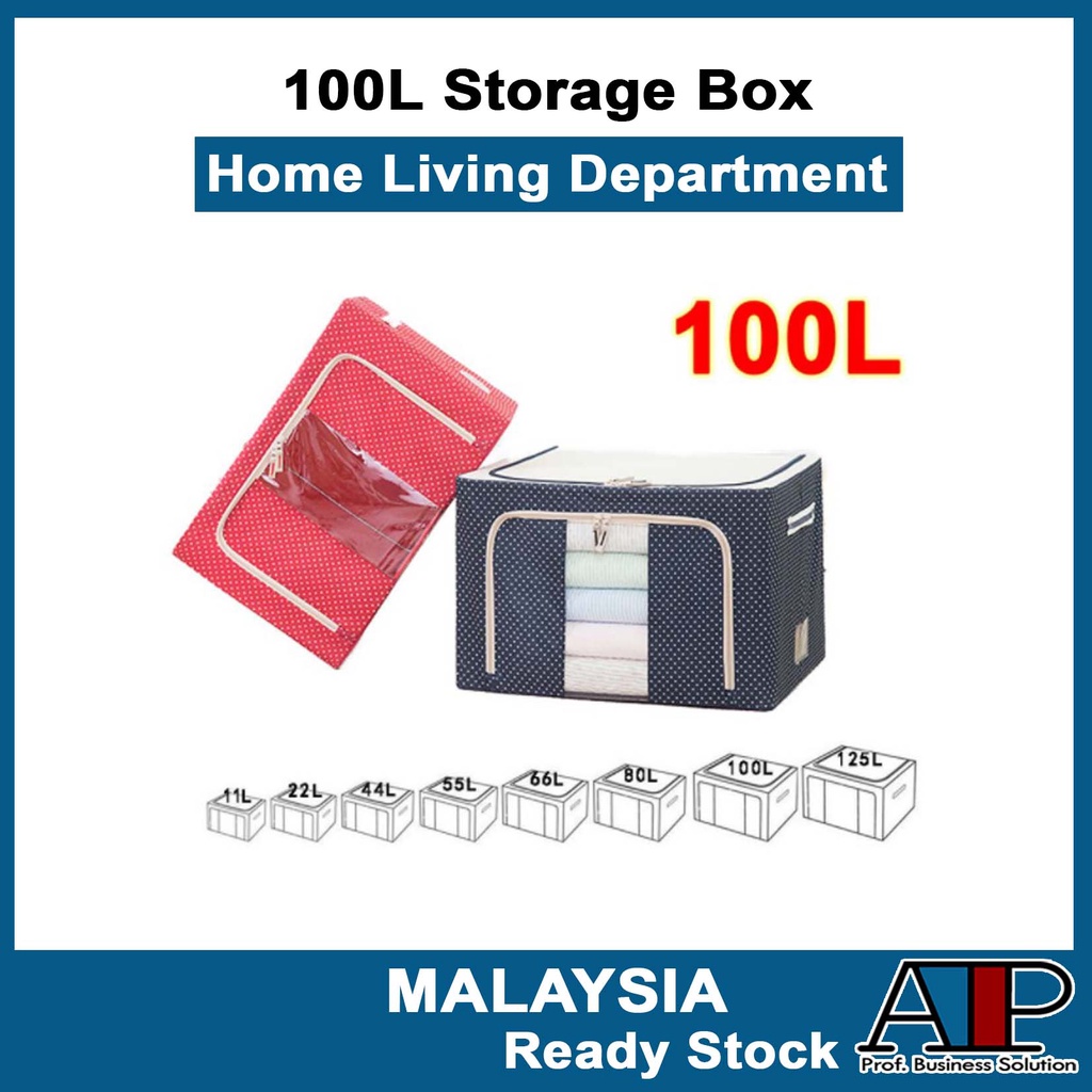 Kotak Simpanan 100L Lipat 100L Large Capacity Storage Box Foldable ...