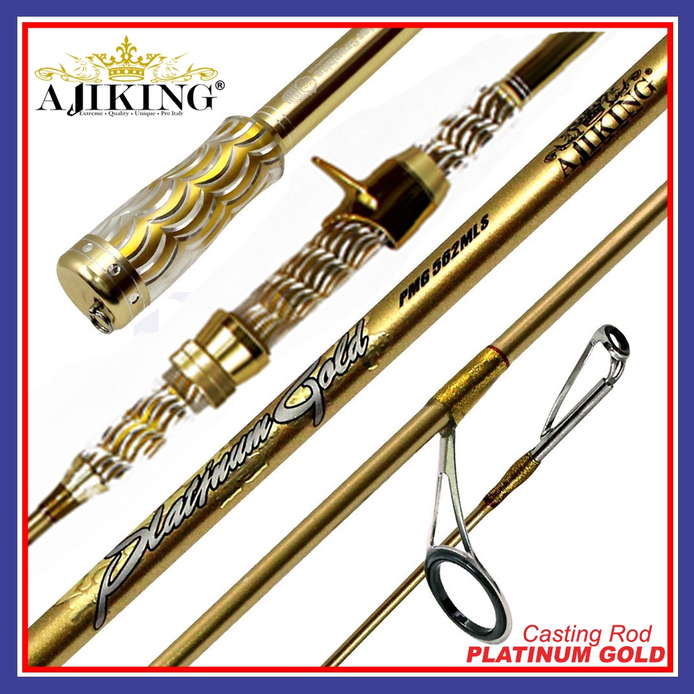 Ajiking Platinum Gold Joran Pancing Casting 5'6-7'0kaki | Air Tawar ...