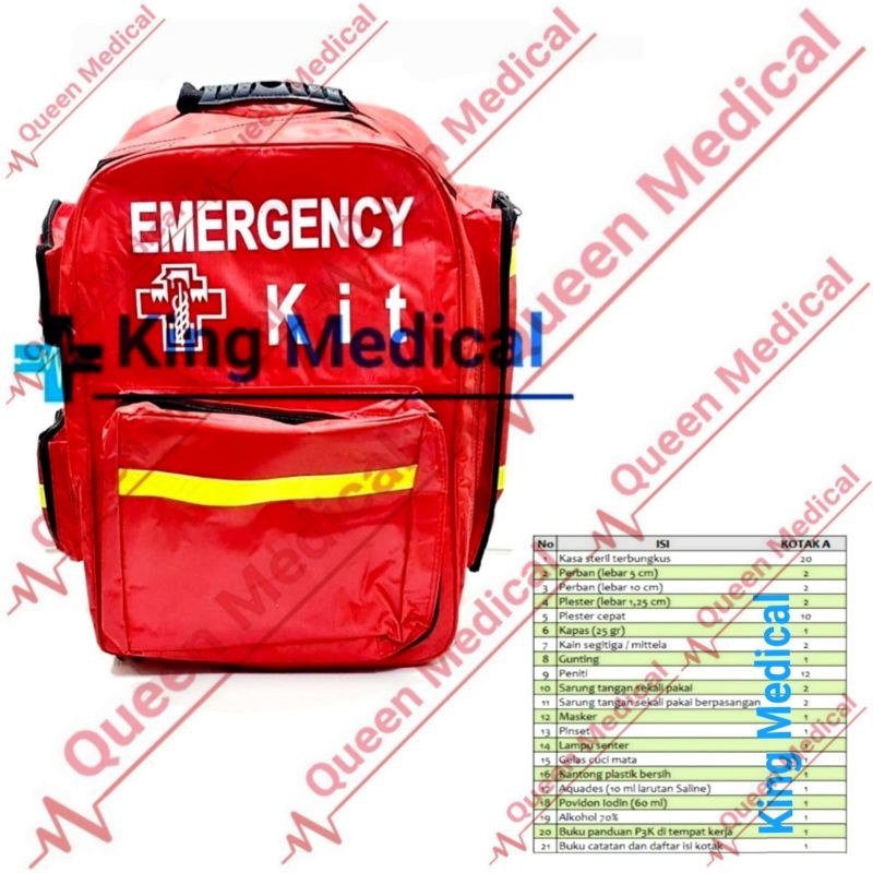 Emergency Kit + contents Package A (First Aid Backpack plus contents) | Shopee Malaysia