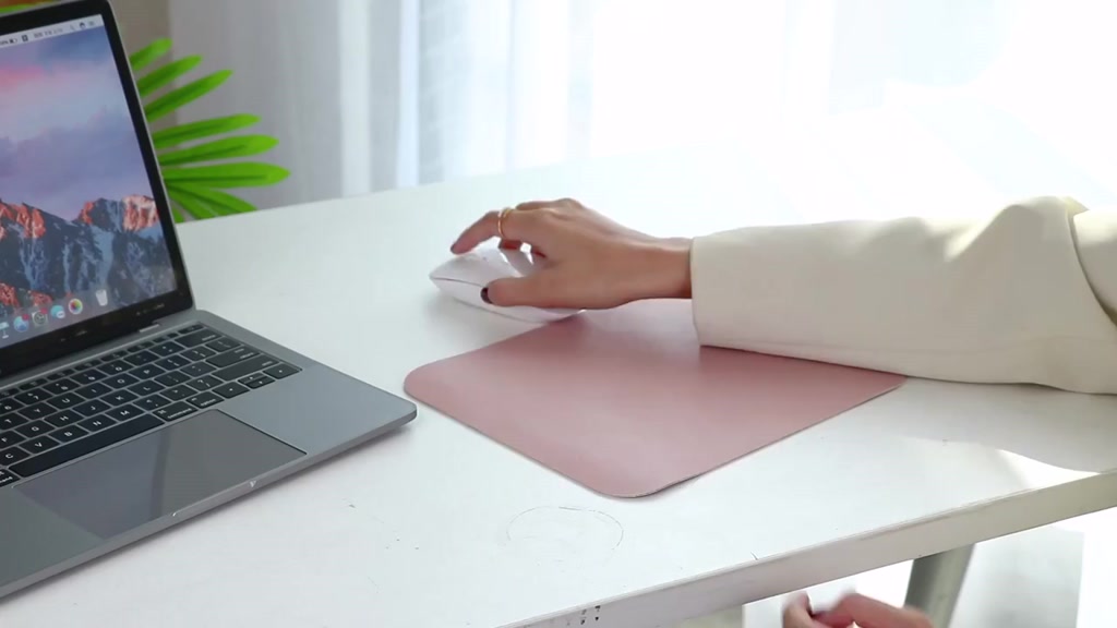 𝗗𝗢𝗨𝗕𝗟𝗘-𝗦𝗜𝗗𝗘𝗗 》 Waterproof Leather Mousepad Smooth Mouse Pad Laptop ...