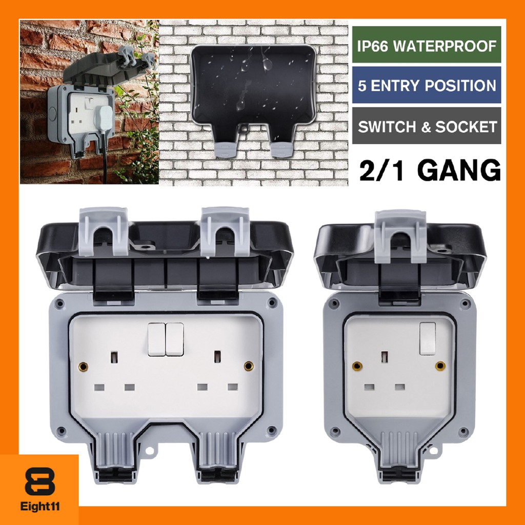 IP66 Weatherproof Outdoor Cover for Switches and Socket (Single ...