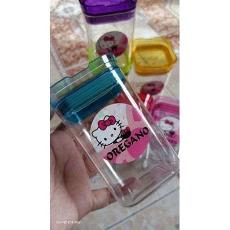 Sticker Label Dapur Hello Kitty 77pcs Readymade Transparent WhitePP ...