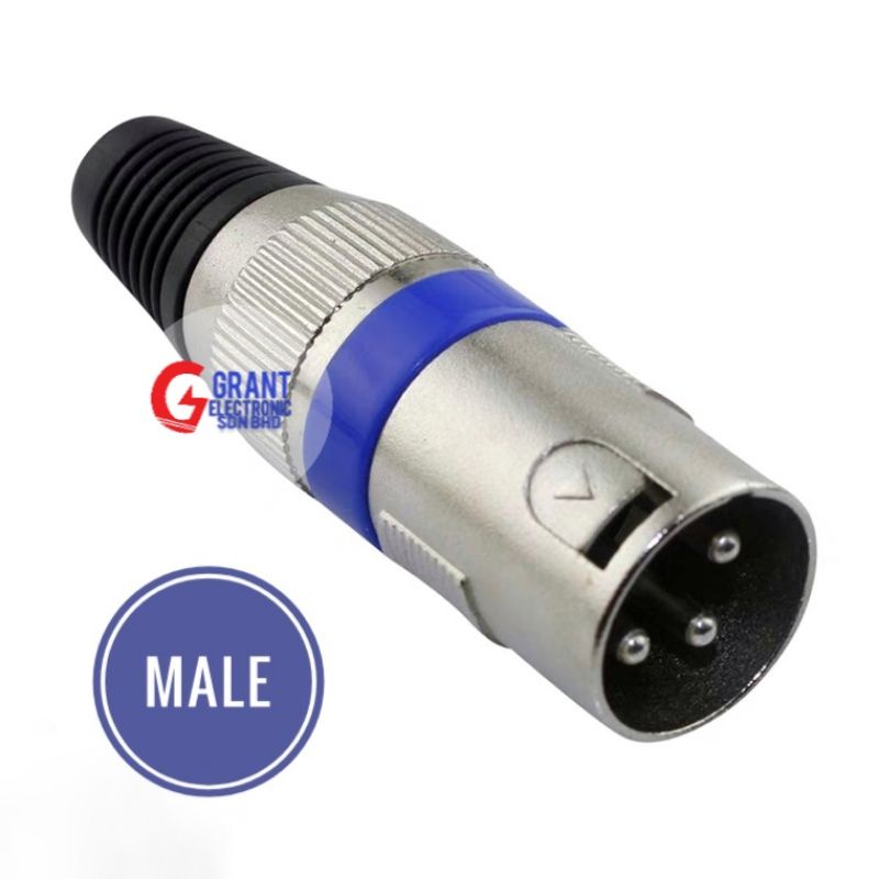 XLR 3 Pin Female Male MIC Jack Plug Audio Microphone Cable Connector ...